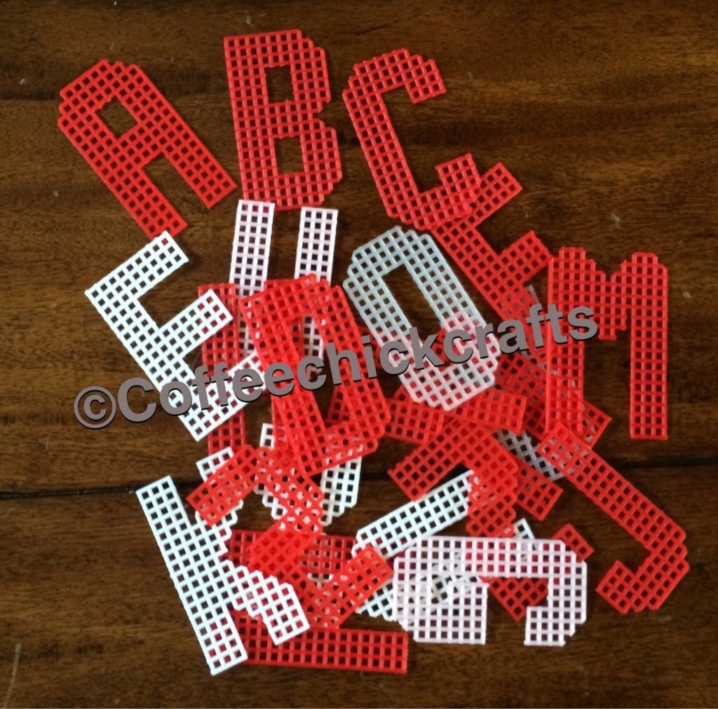 Plastic Canvas Uppercase Alphabet 2.5 tall Plastic