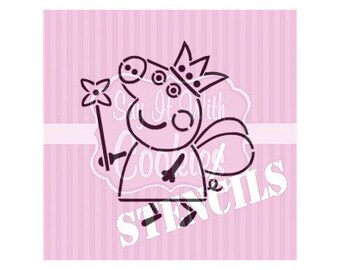 Peppa pig stencil | Etsy
