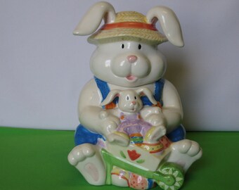 Rabbit cookie jar | Etsy