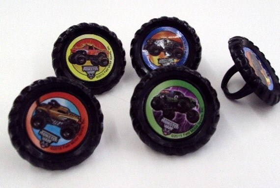 Monster Jam Rings by JudysPartyShop on Etsy