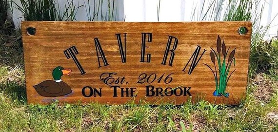 Hanging Outdoor Sign Outdoor Wood Sign Natural Wood Sign