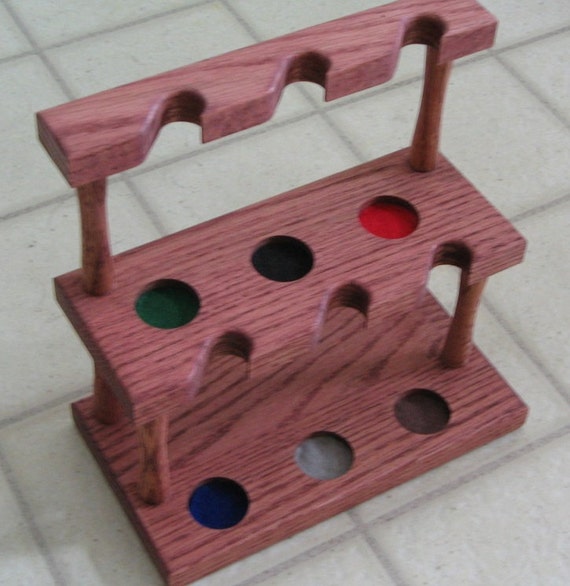 Solid Oak Pipe Display Stand