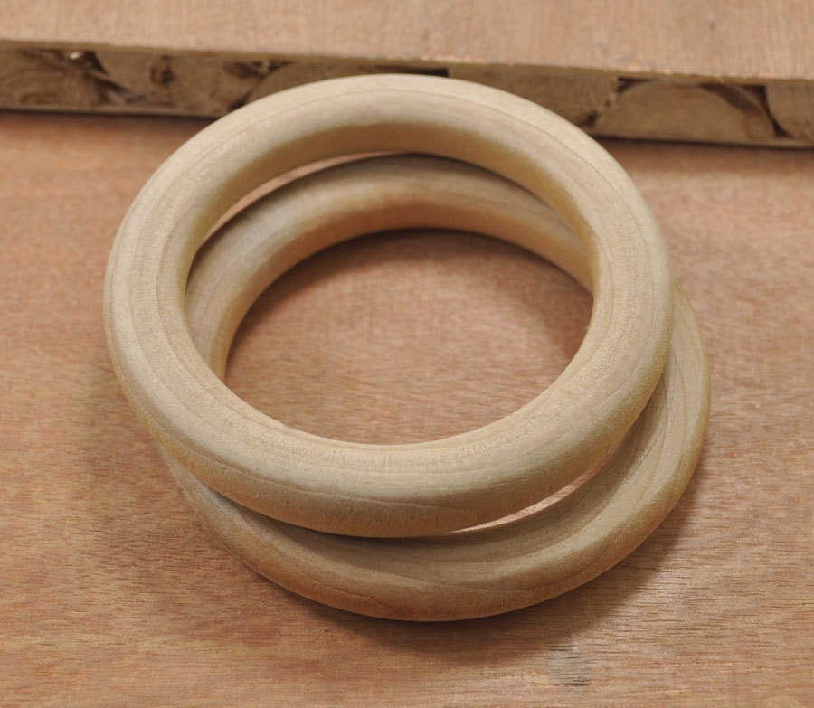 Large Wood Rings10pcs 78mm Unfinished Wooden Rings