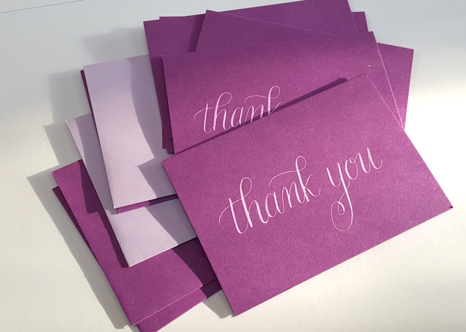5 Purple Thank You Cards Envelopes A4 Size 5 Purple Thank You Cards Envelopes A4 Size