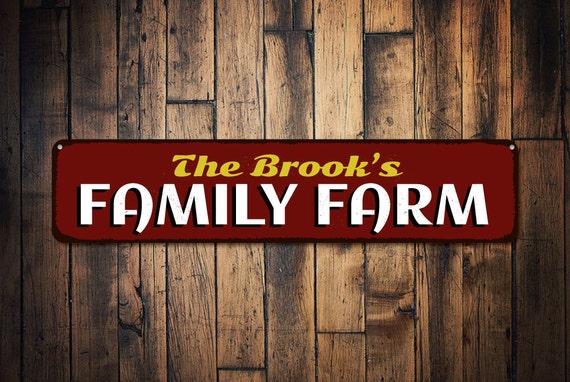 Family Farm Sign Personalized Generational Name Sign Custom