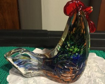Murano glass rooster | Etsy