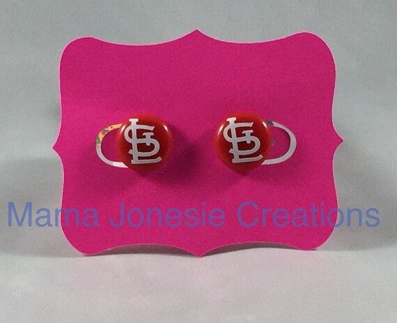 St. Louis Cardinals Red Perler Bead Post Earrings