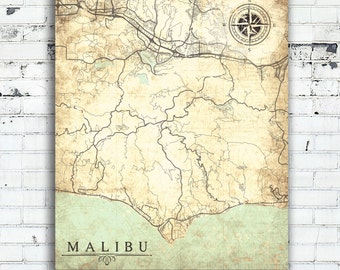 Malibu map | Etsy