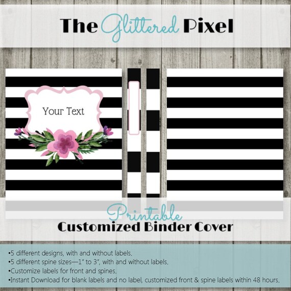 Printable Binder Covers Purple Watercolor Collection