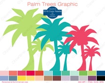 Unique palm tree clipart related items | Etsy