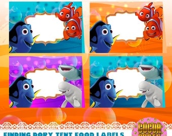 Finding nemo labels | Etsy