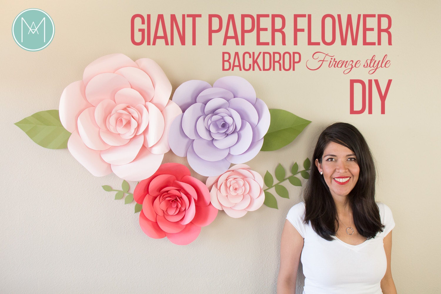 Giant Paper Flower Firenze Style PATTERNS by AvantiMorochaDIYs