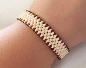 Twin beads bracelet | Etsy