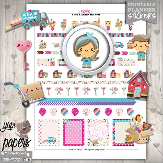 50%OFF Move Stickers Planner Stickers Moving Stickers