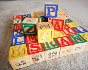 Alphabet wood | Etsy