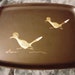 Couroc Roadrunner Vintage Tray Hand Inlay Black