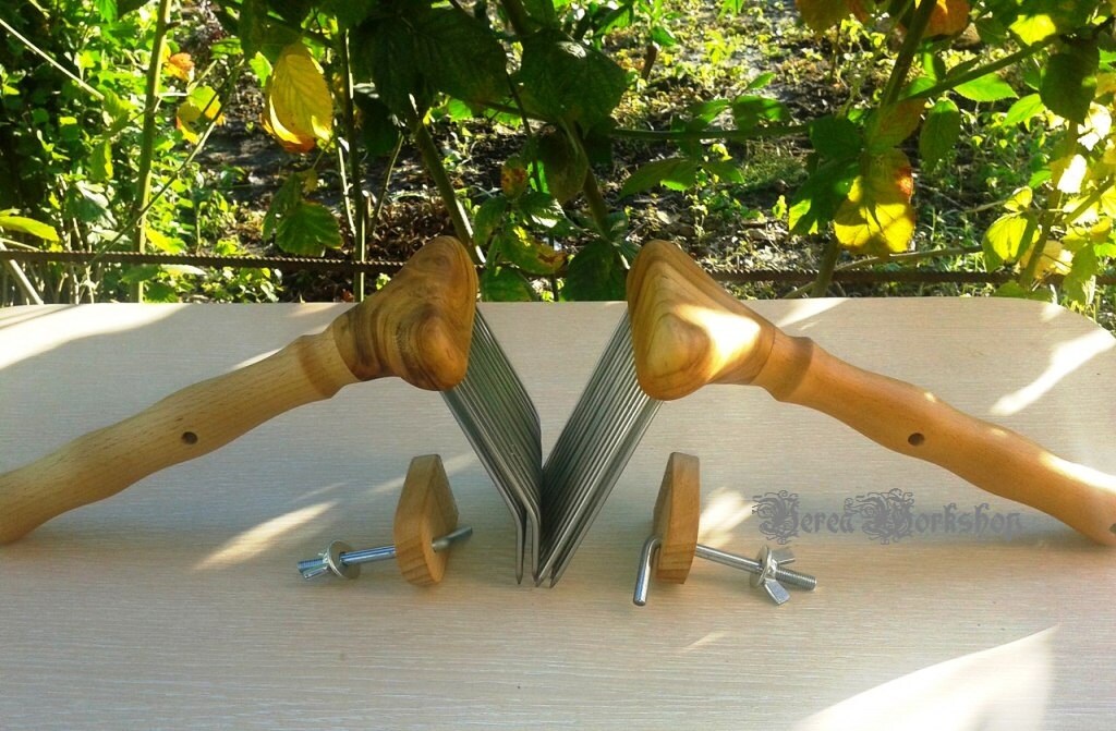 set of wool comb/Carding Comb with mounts Work to order from ...