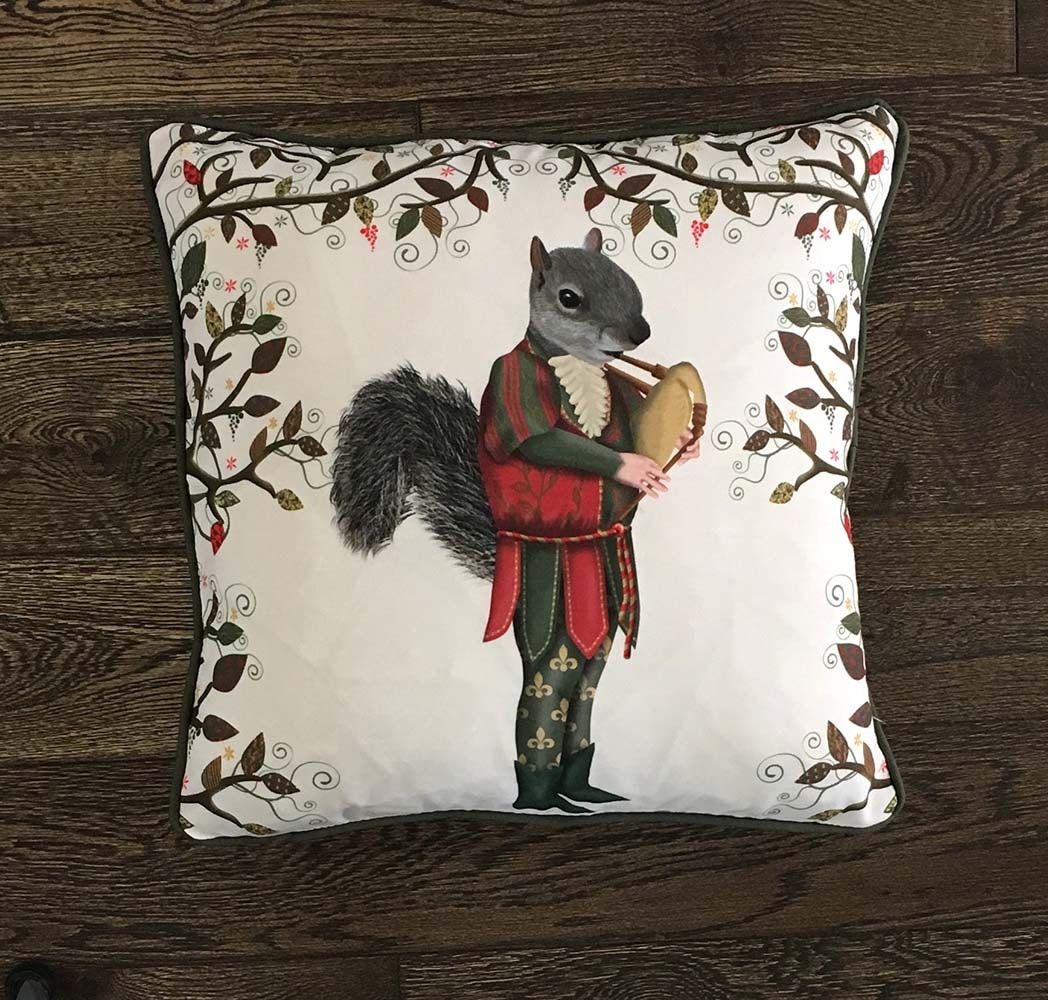 Woodland nursery décor Squirrel gift Squirrel pillow Squirrel