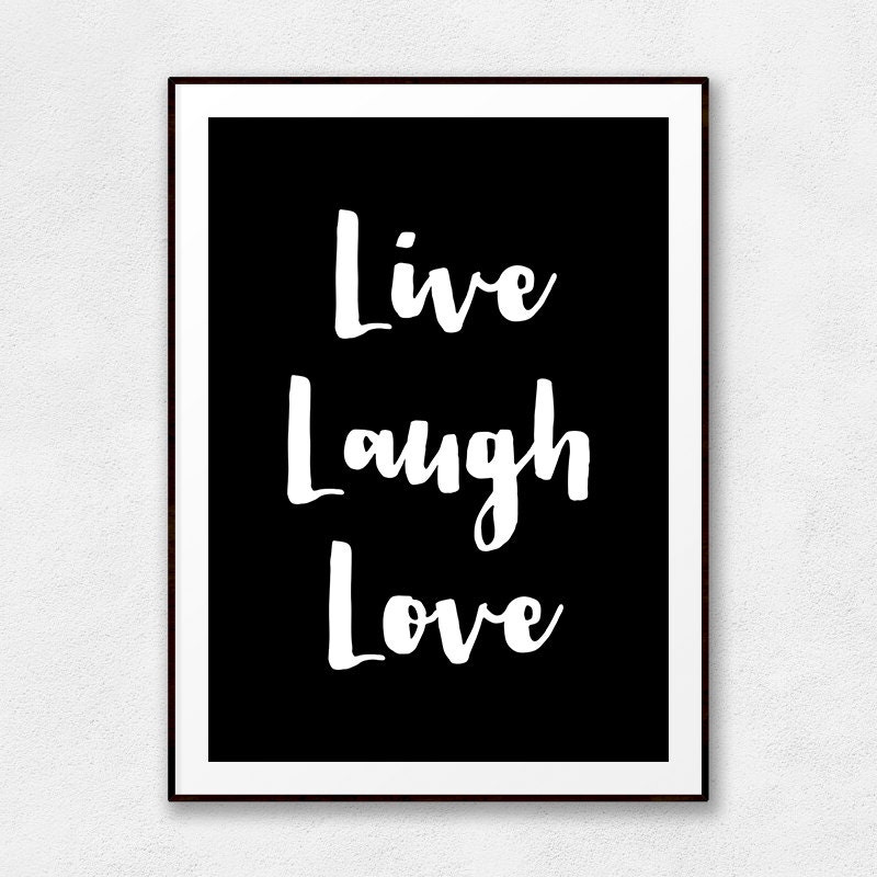 Printable Wall Art Quote Live Laugh Love