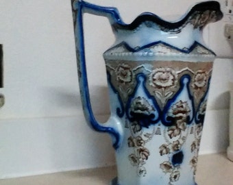 Flow blue pitcher | Etsy