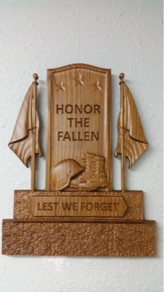 Military Wood Plaque