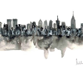 New york watercolor | Etsy