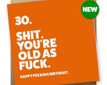 Unique funny 30th birthday related items | Etsy