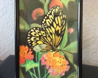 Unique butterfly drawing related items | Etsy