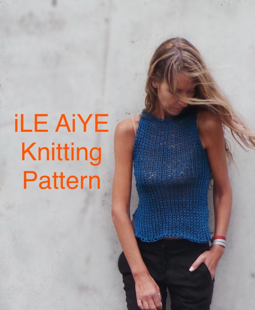 Slim Tank Top Pattern Easy Knitting Pattern Diy Pattern