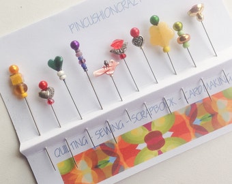 Decorative Scrapbooking Pins Vintage Buttons by PincushionCrazy