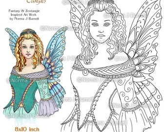 Fairy Tangles™ Coloring Sheets & Digi Digital by FairyTangleArt