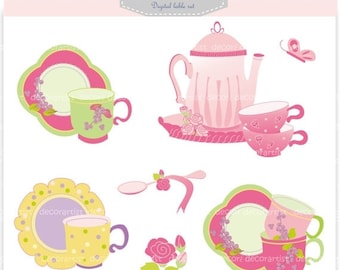 Tea party graphics | Etsy