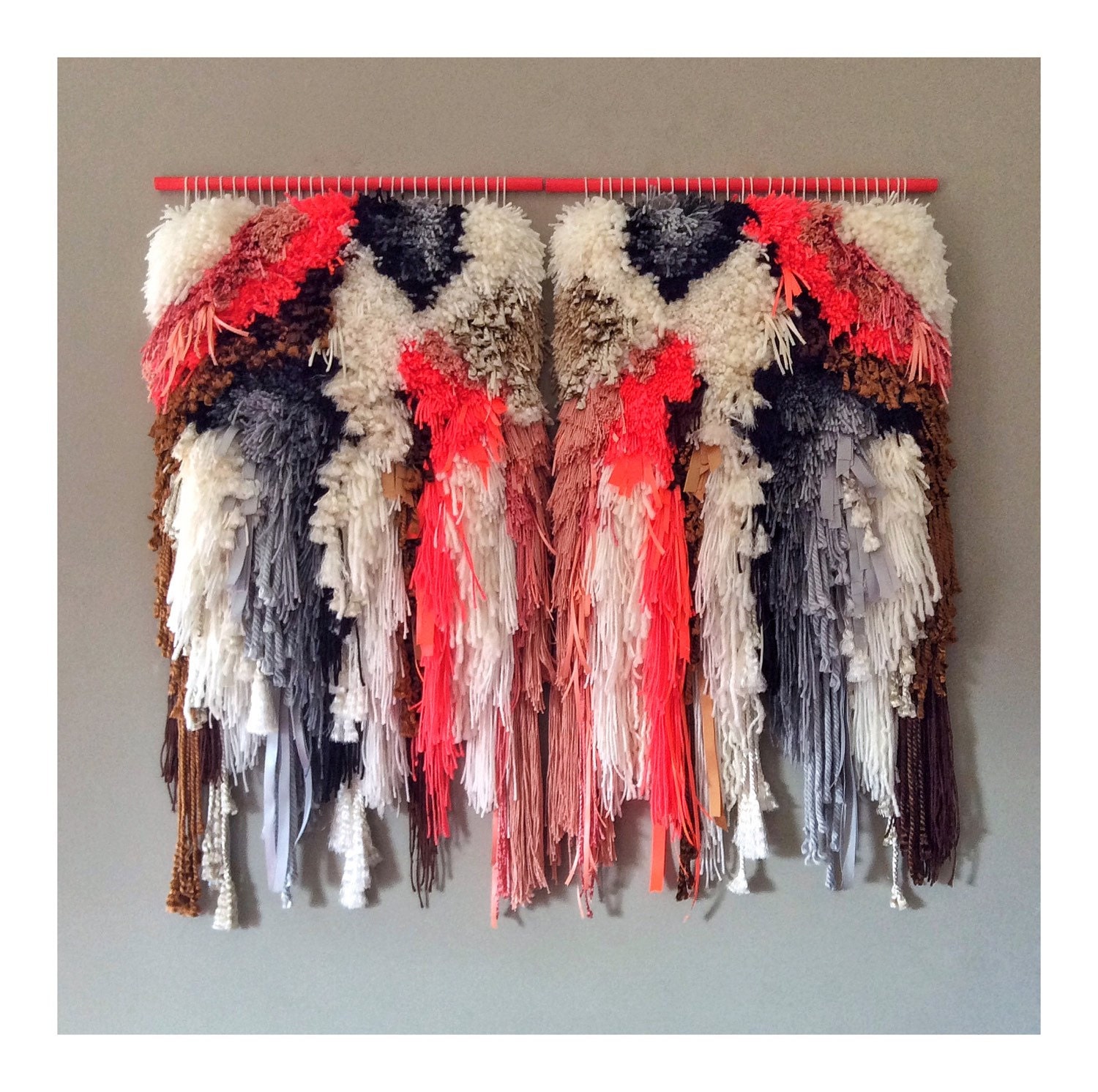 Woven Wall Hanging / Furry Electric Tangerine Fields / by jujujust