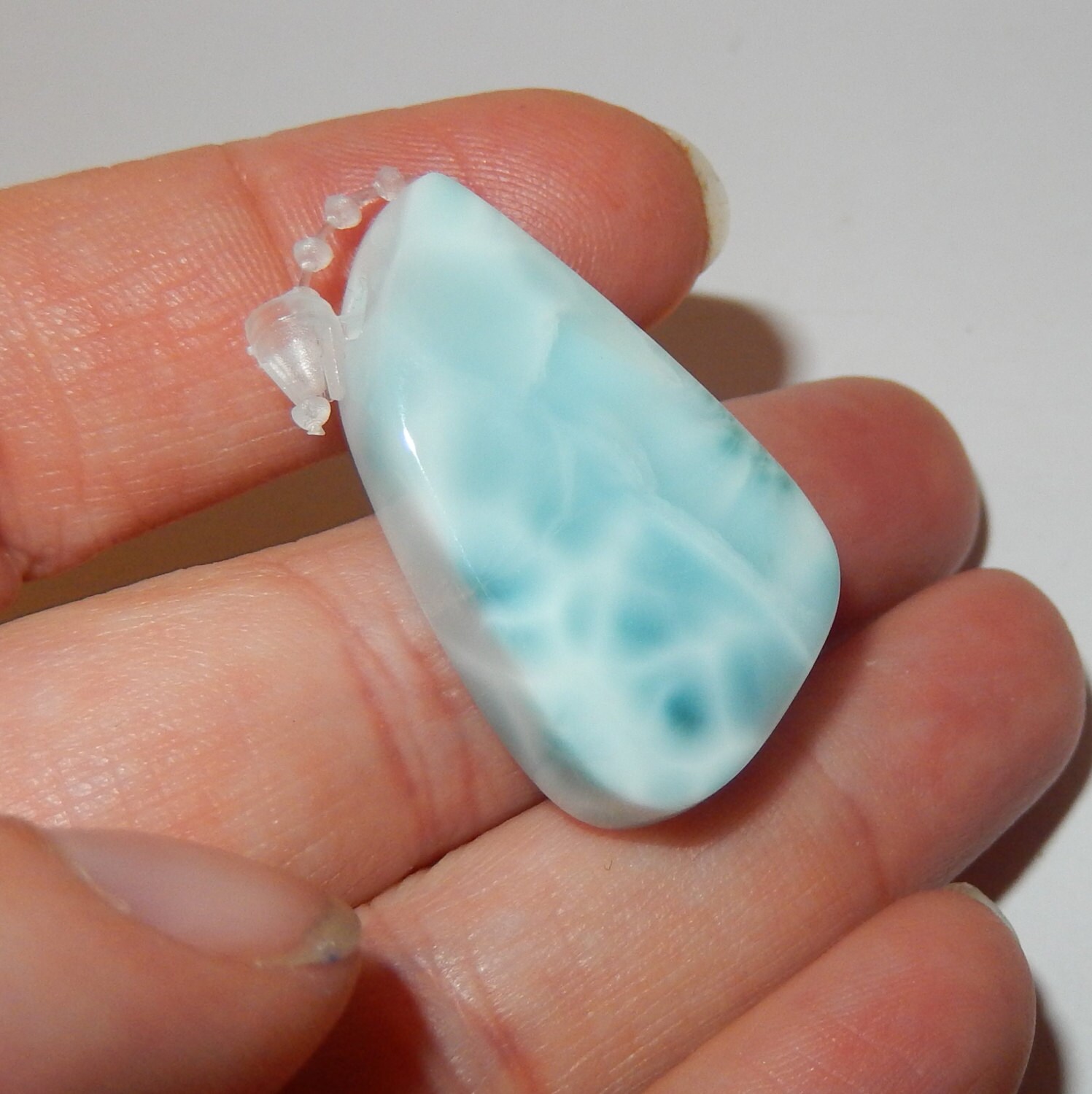 Larimar polished & drilled