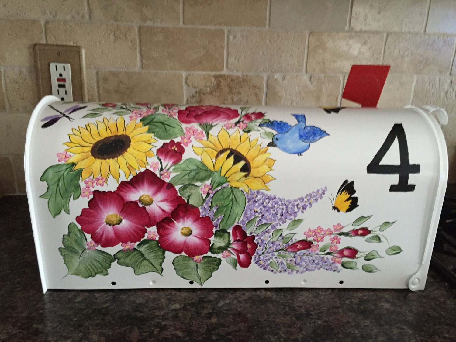 Decorative mailboxes hand painted custom ordered