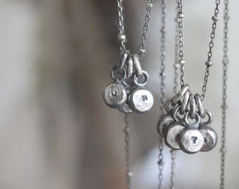 Roots Stack One Ring. Monogram Initial Stack Sterling