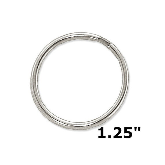100 Pack of 1.25 Large Key Rings Heat Treated by SpecialistID