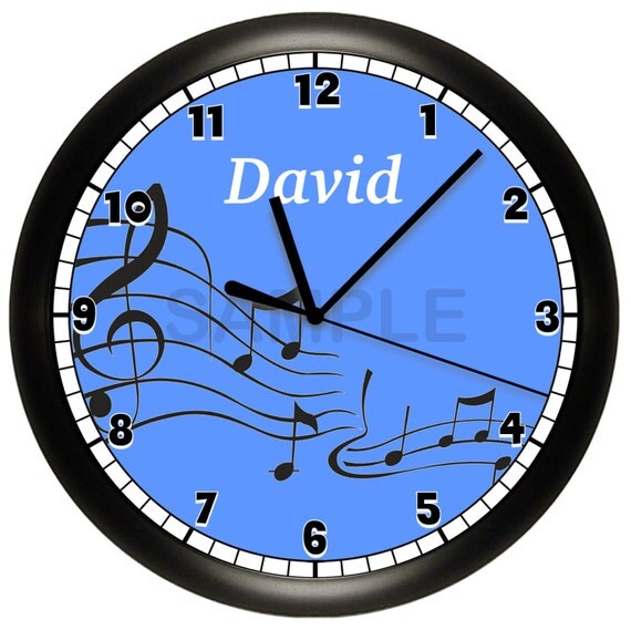 Personalized MUSIC Notes WALL CLOCK