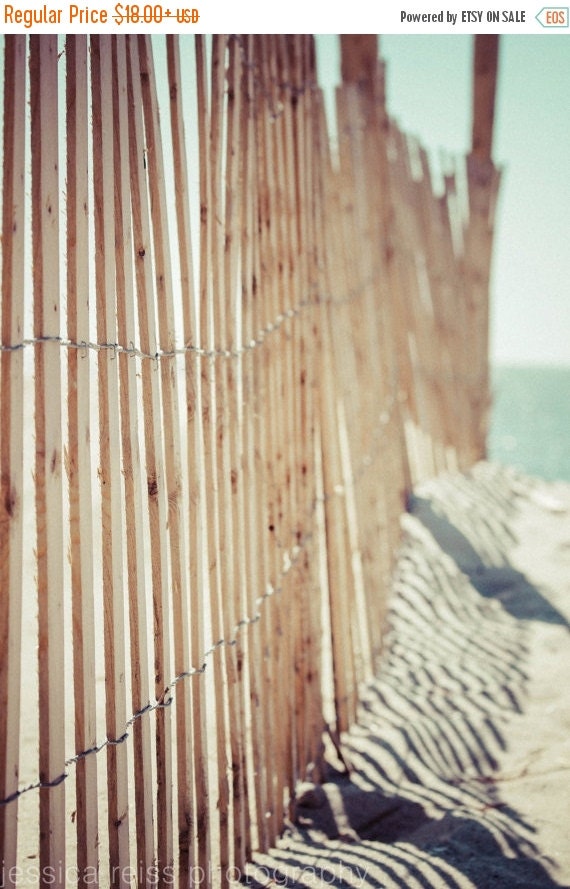 20% OFF SUMMER SALE Wooden Beach Fence Art by jessicareisspix