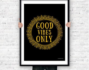 Good vibes poster | Etsy