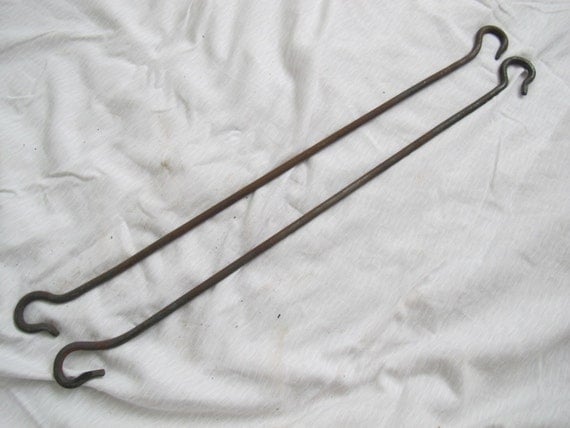 Double ended 19 inch hook (2 available) / double hook steel rod from ...
