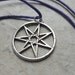 Seven Pointed Faery Star Septagram Necklace Choose Size