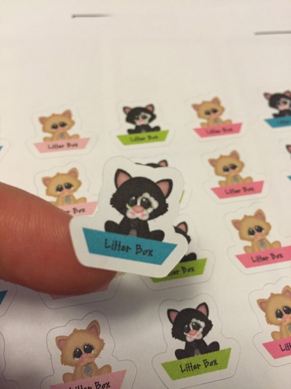 Litter box planner stickers by ImagineThatbyLori on Etsy