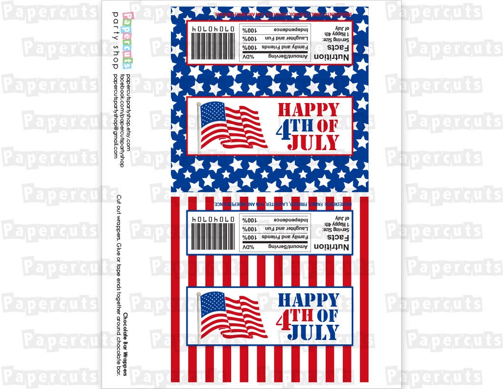 Red White & Blue 4th of July Theme Small by PapercutsPartyShop