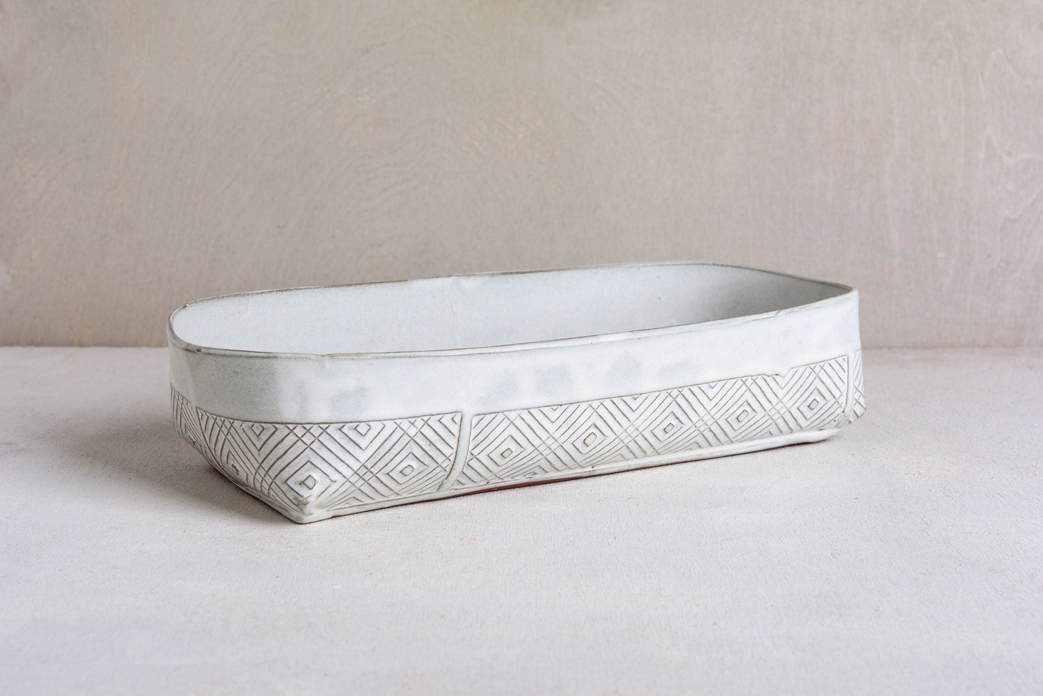 Modern baking dish Ceramic baking dish White baking dish