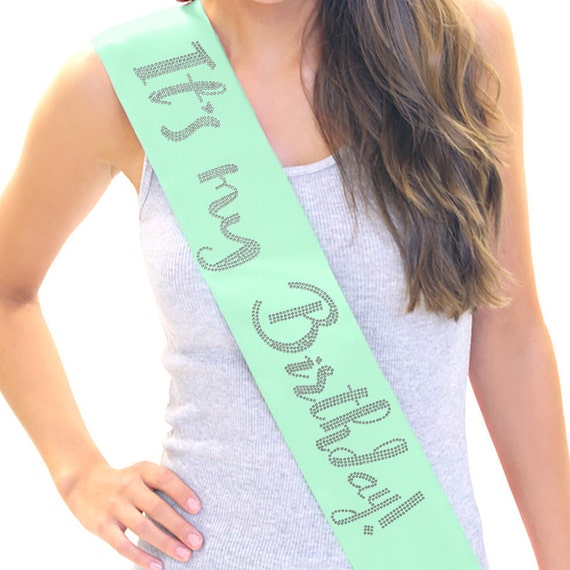 Rhinestone Its My Birthday Sash Birthday
