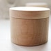 Round unfinished wooden box with cover natural eco