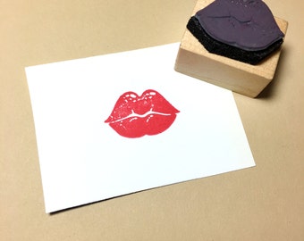 Lips stamp | Etsy