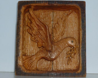 Carved wood dove | Etsy
