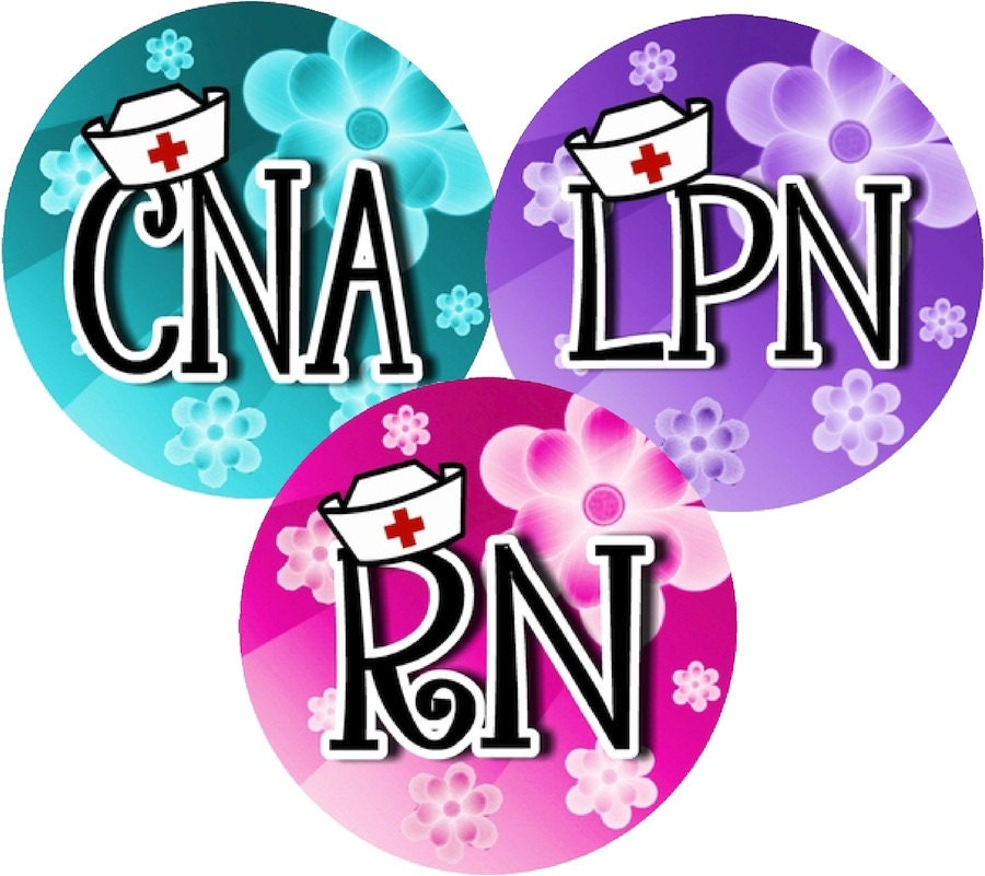 Nurse RN CNA LPN Flowers Bottle Cap Images 4x6 Bottlecap